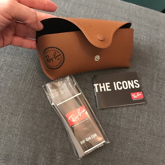 Ray-Ban | Accessories | Rayban Sunglasses Leather Case W Cleaning Cloth ...
